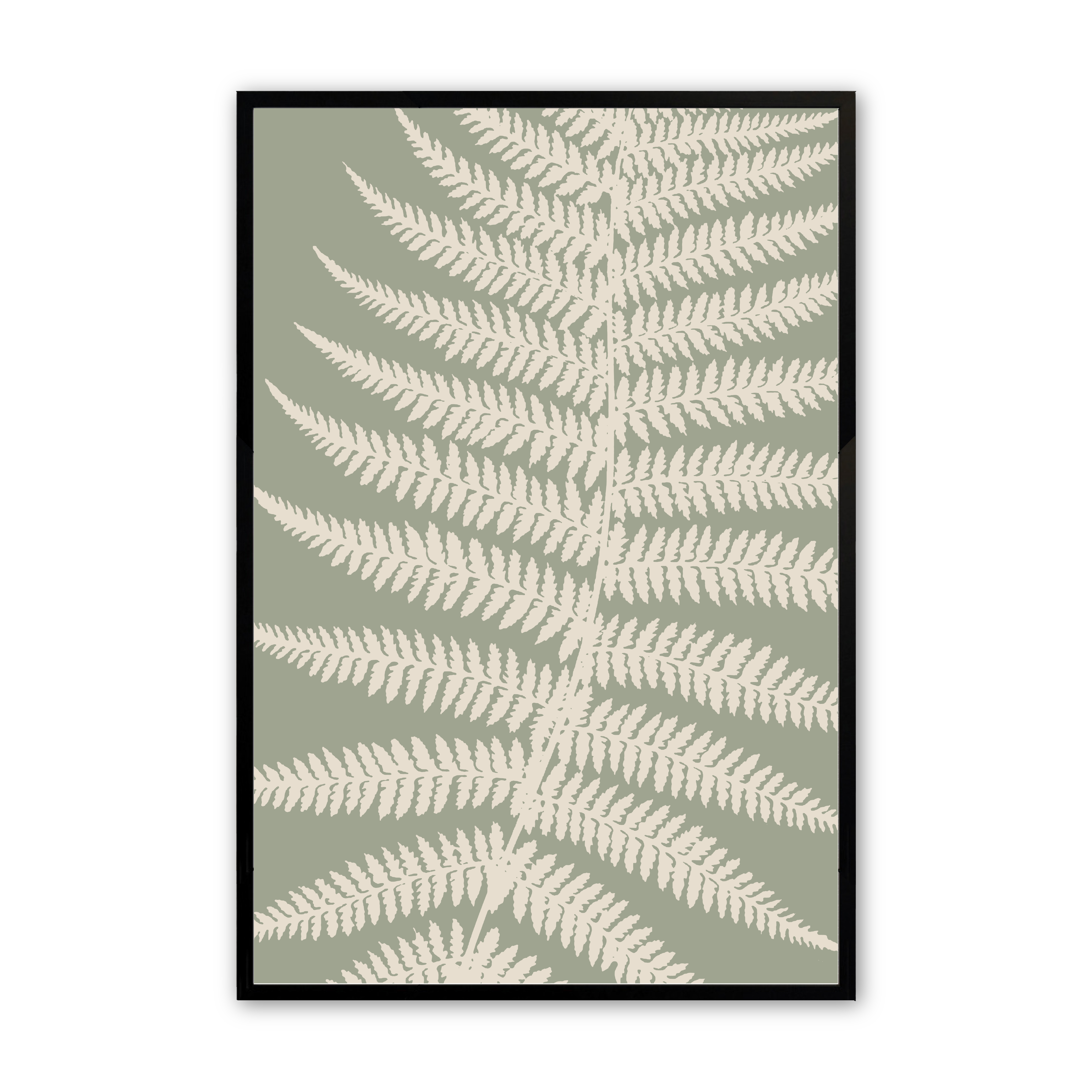 Sage Fern Silhouette VI Art Print – Wall Art Co